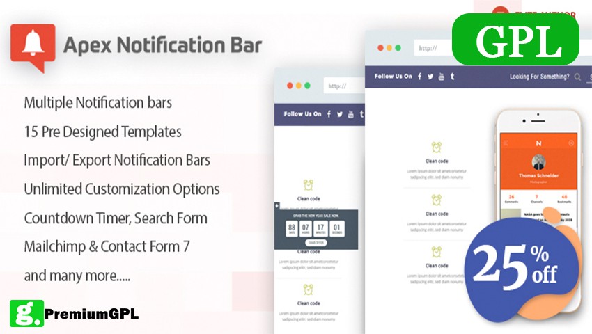 Apex Notification Bar – Responsive Notification Bar Plugin for ...